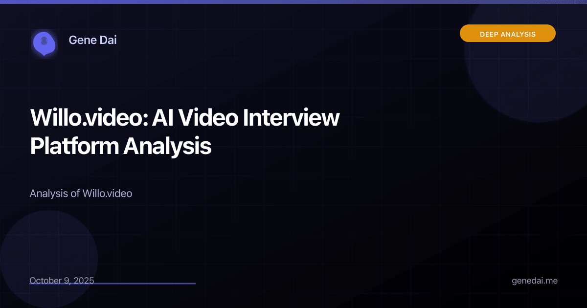 Willo.video: AI Video Interview Platform Analysis