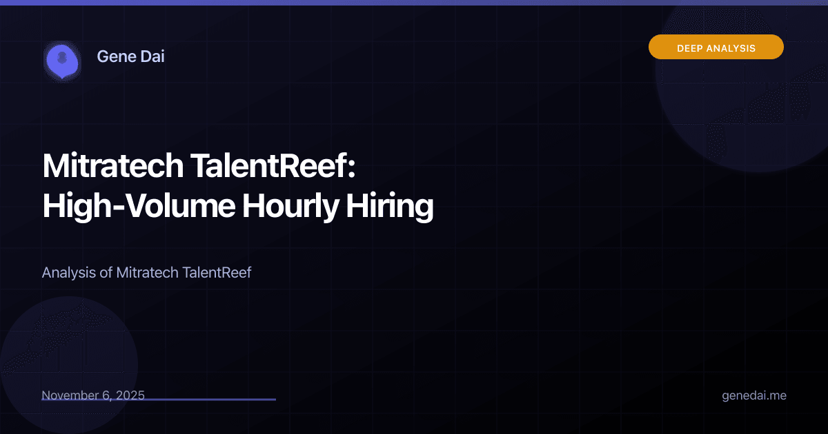 Mitratech TalentReef: High-Volume Hourly Hiring